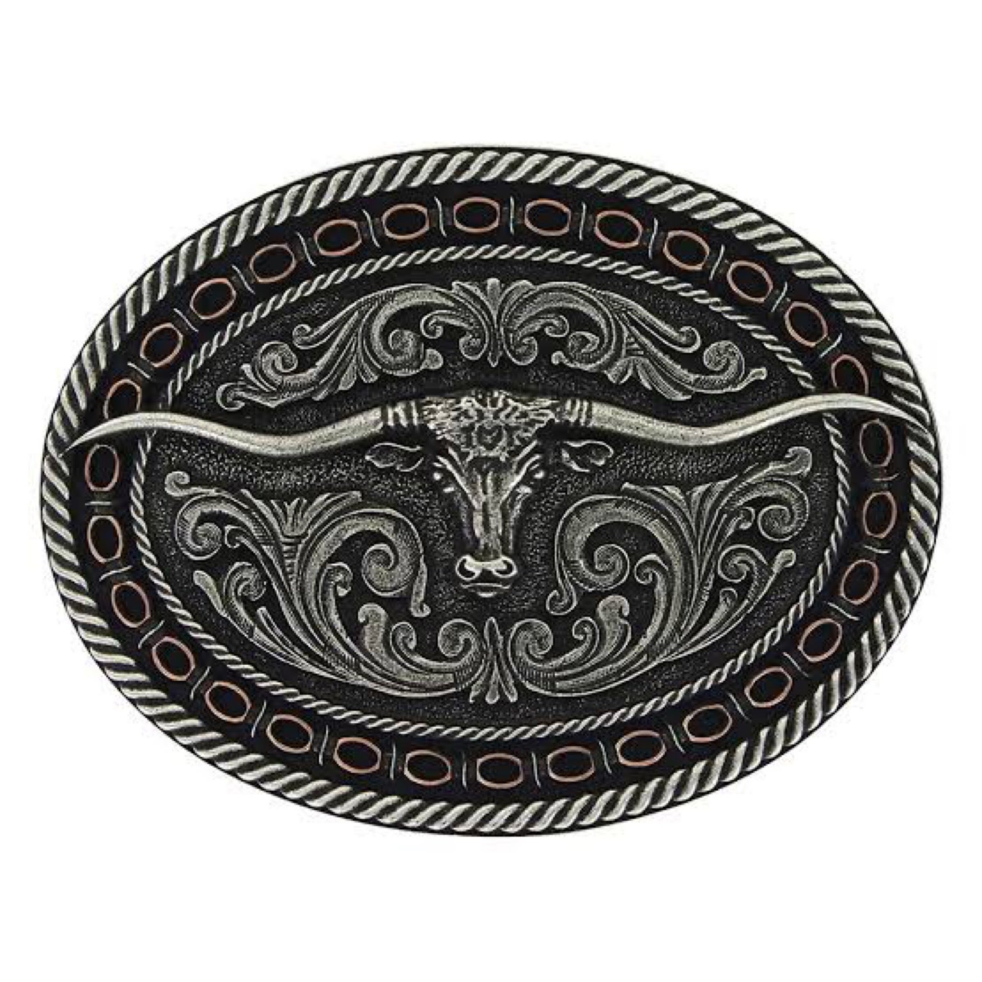 Montana Silversmiths Buckle - Longhorn Barbed Edge | Goulburn Western Wear