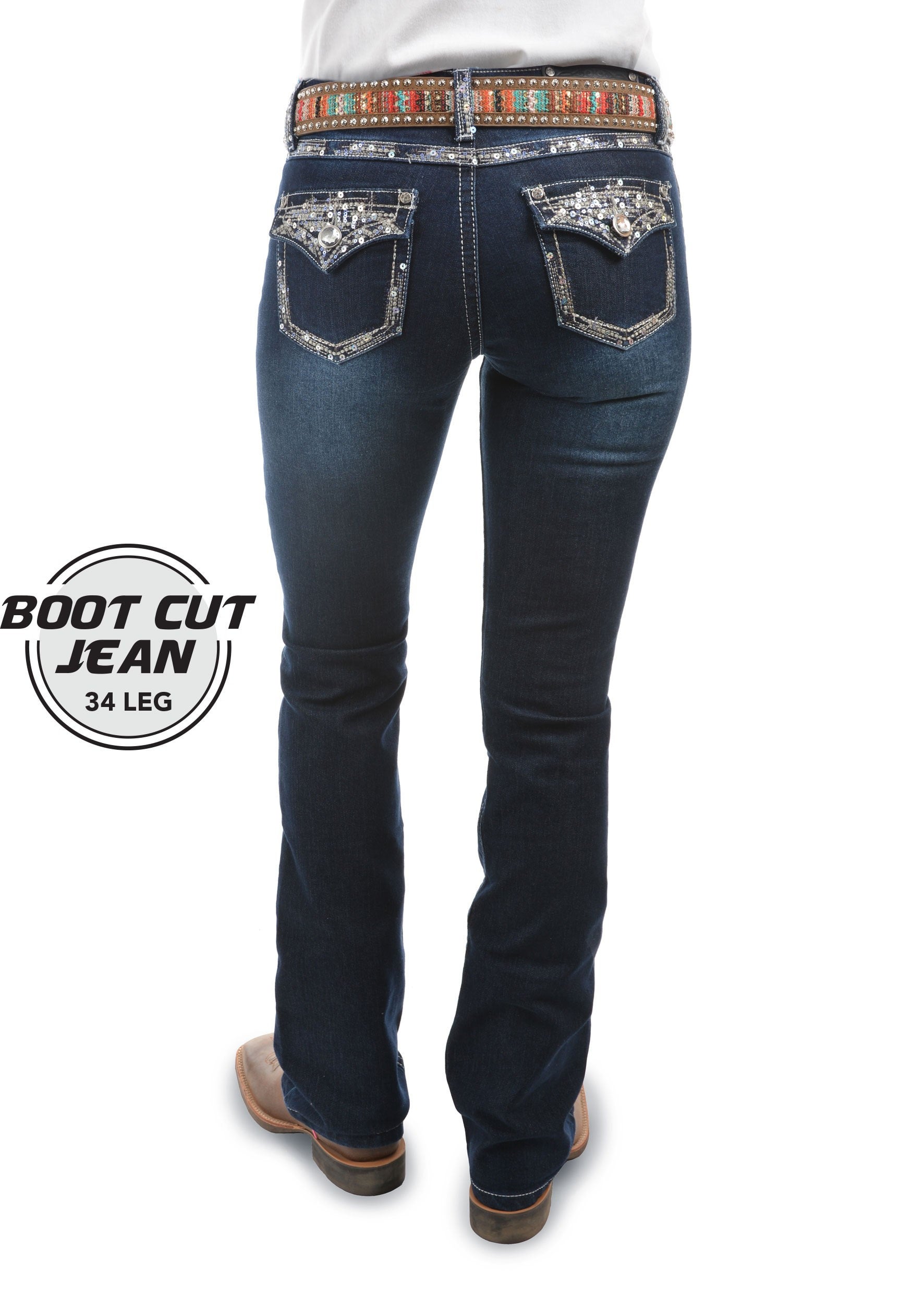 Pure Western Womens Jeans 34L - Taylor Bootcut | Goulburn Western Wear