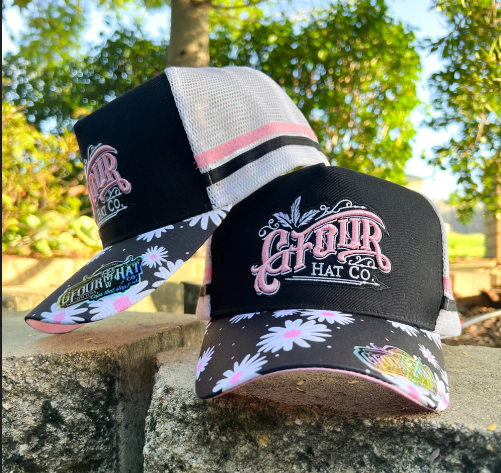 GFour Hat Co “Daisy 6s” - Black/Pink | Goulburn Western Wear