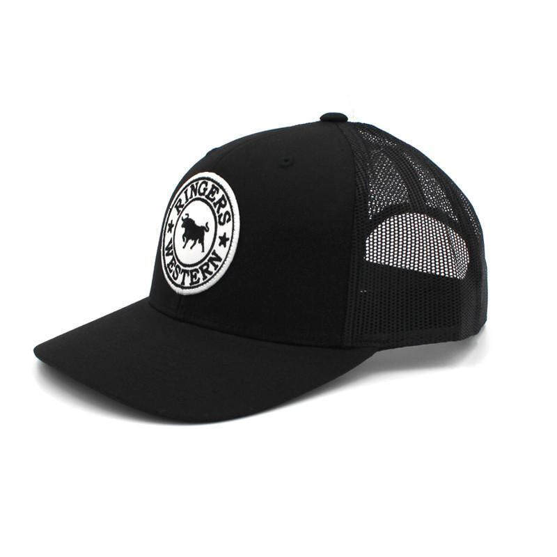 Ringers Trucker Cap - Black with Black & White Patch | Goulburn Western ...